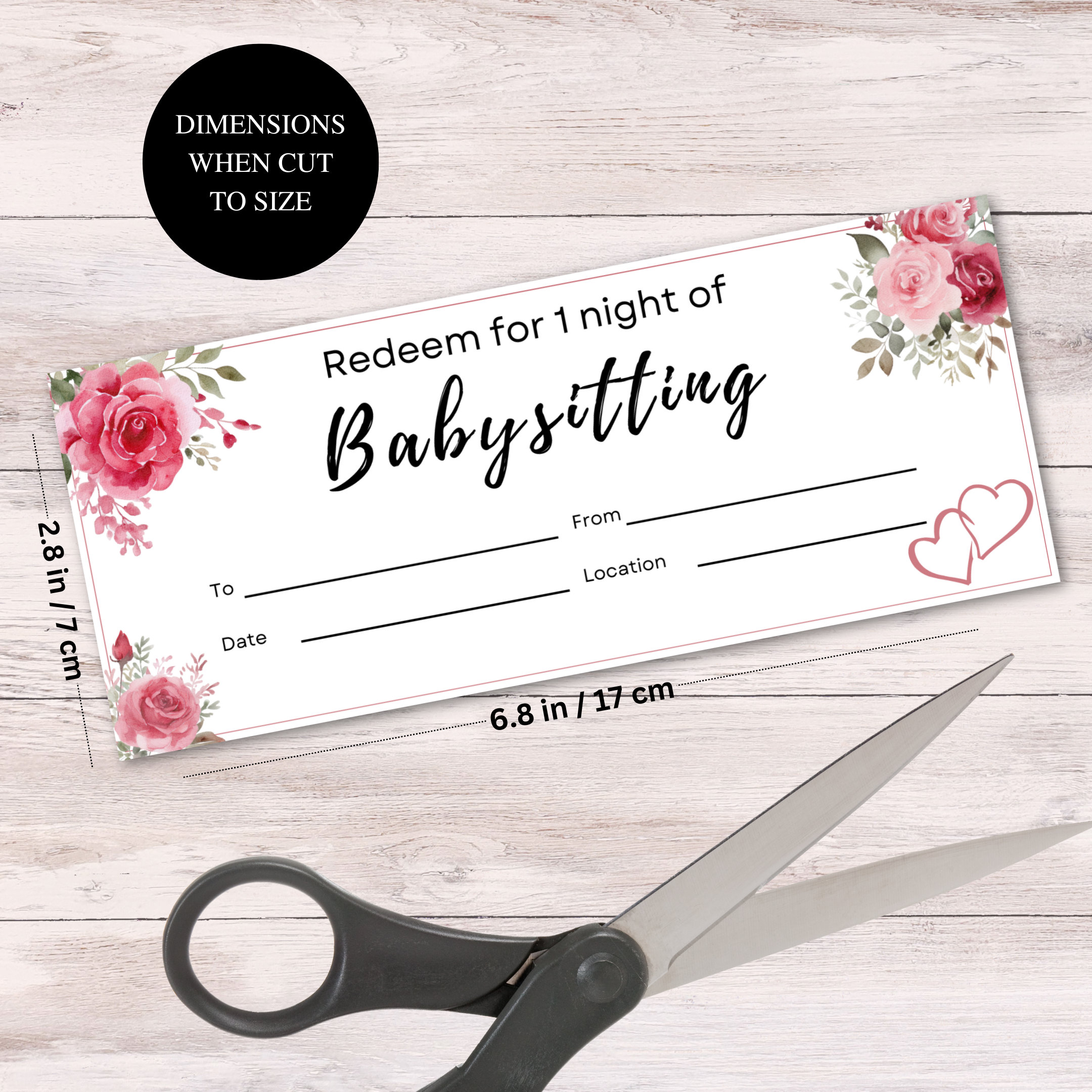 Babysitting Coupon, Babysitting Voucher, Babysitting Gift Coupon ...