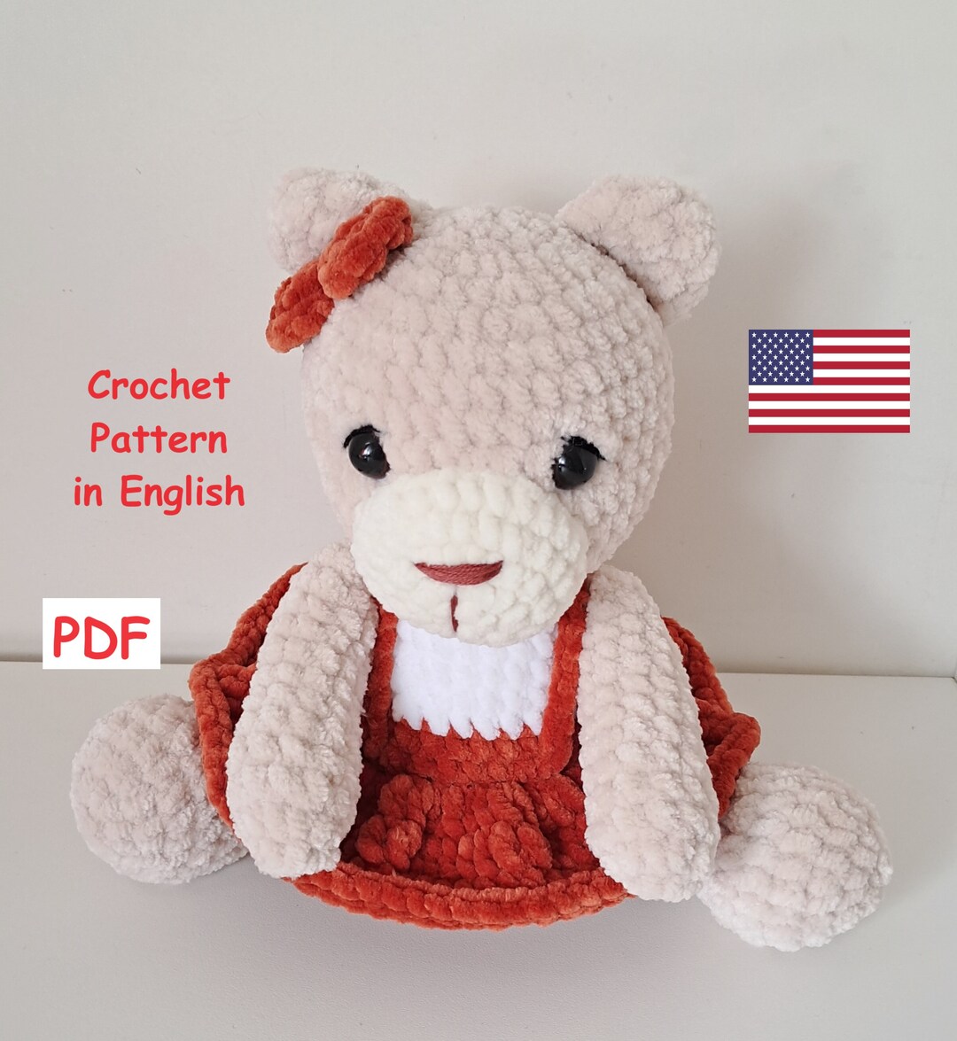 Crochet Pattern Bear "betty" in English - Etsy