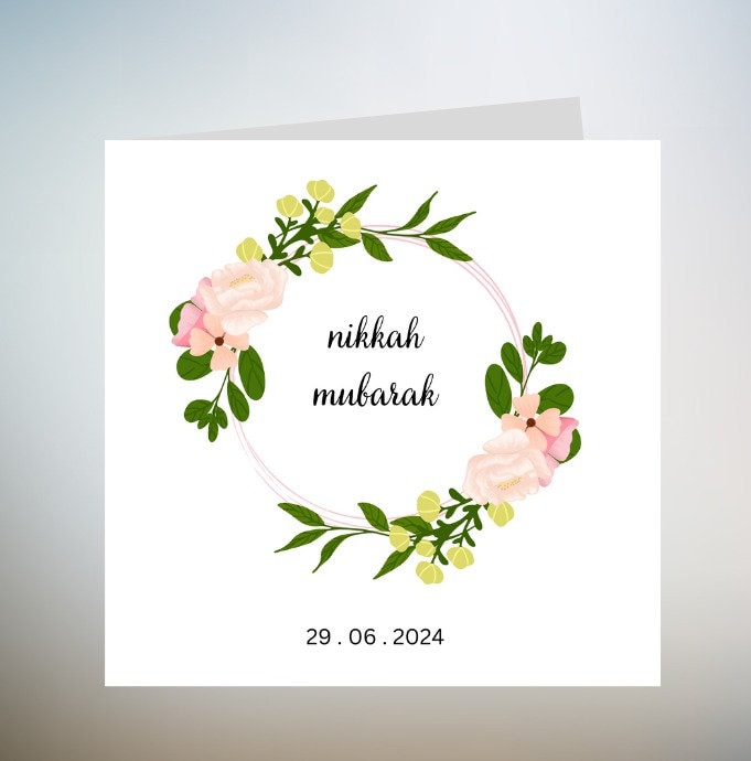 Islamic Nikkah Card, Islamic Nikkah Gift, Islamic Nikkah Gift for Wife ...