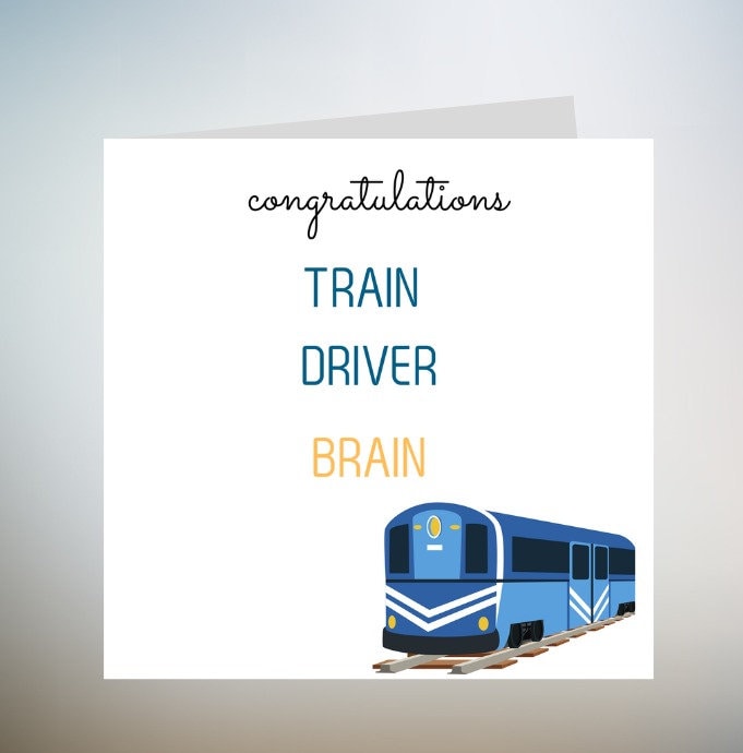New Job Card for A Train Driver Congratulations Personalised Leaving ...