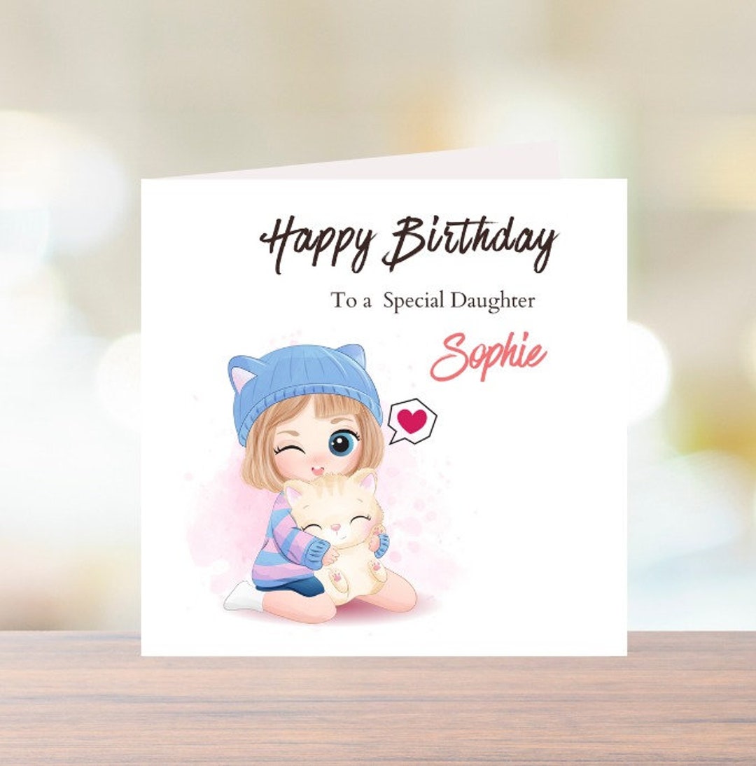 Daughter Birthday Card, Personalised Birthday Card for Daughter ...