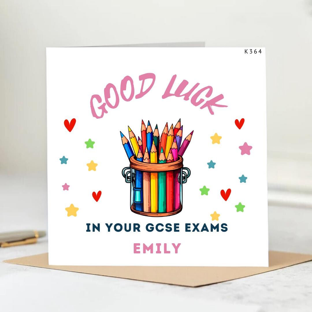 Good Luck Exams Card: Personalized School Exam Greetings (6x6) - Etsy