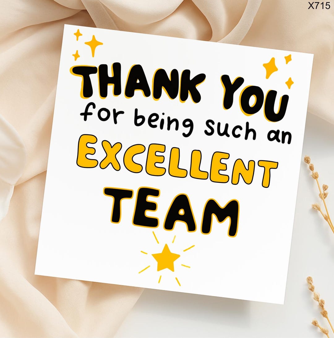 Thank You for Being an Excellent Team- Leaving Card, Goodbye Card ...