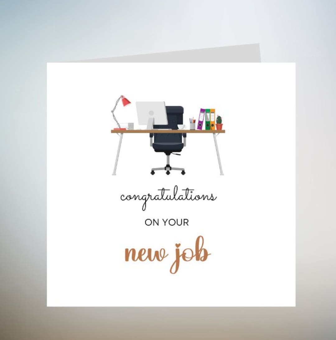 Personalised New Job Good Luck Card Best of Luck Card, New Job Card ...