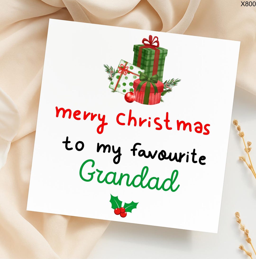 Merry Christmas to My Favourite Grandma Christmas Card, Funny Christmas ...