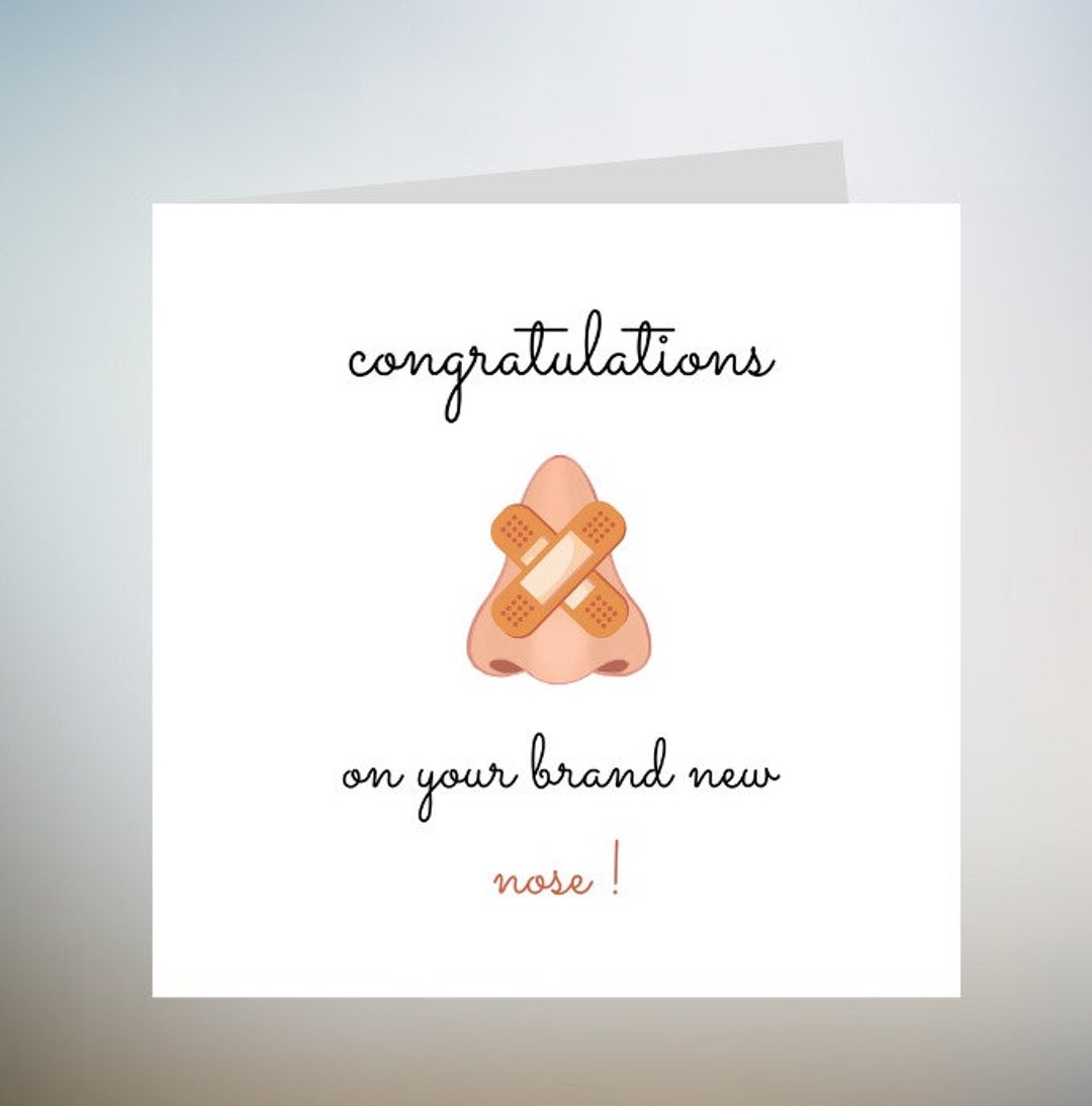 Congratulations on the New Nose Nose Job Funny Plaster (supplied With ...