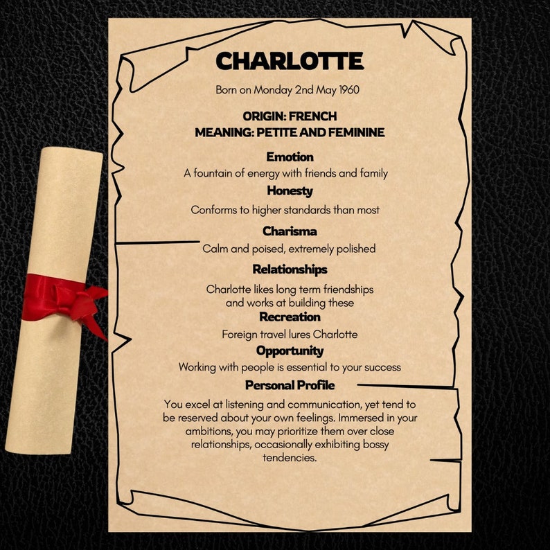 PARCHMENT SCROLL Birthday Gift 16th 18th 21st 30th 40th 50th 60th 70th ...