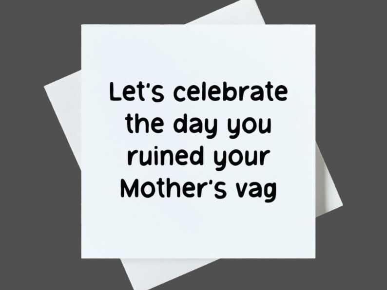 Rude and Funny Birthday or Mothers Day Card for Mum 6x6 - Etsy