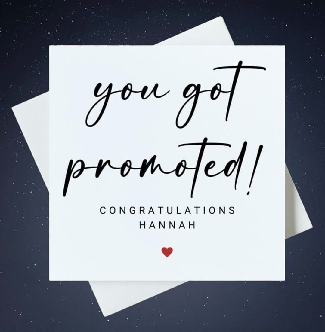 Personalised You Got Promoted Card, Promotion Card, New Job Card ...
