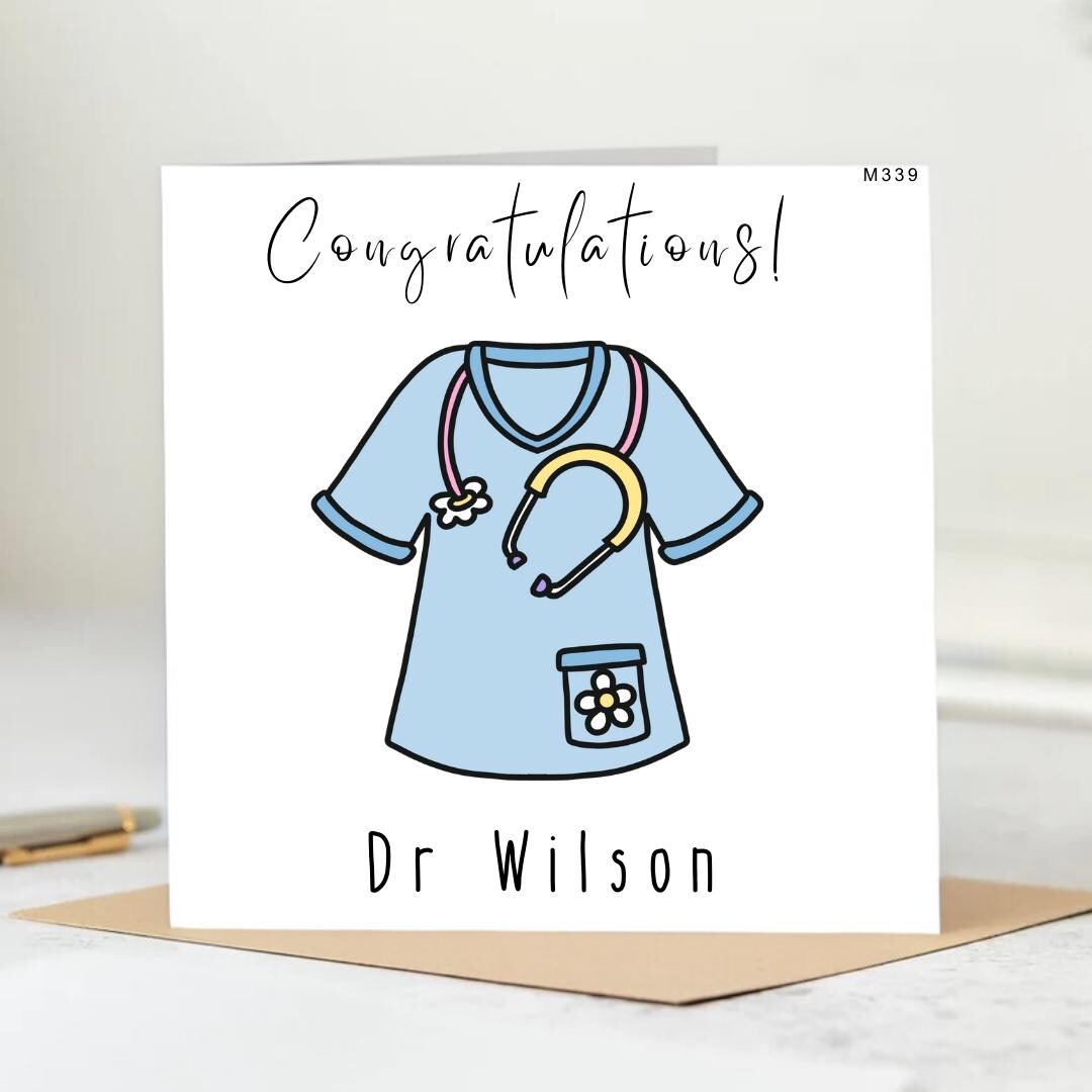 Personalized Doctor Graduation Card, Congratulations on Becoming a ...