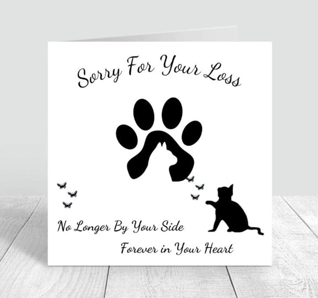 Dog Sympathy Card, Sorry for Your Loss, Thinking of You Card, Dog Death ...
