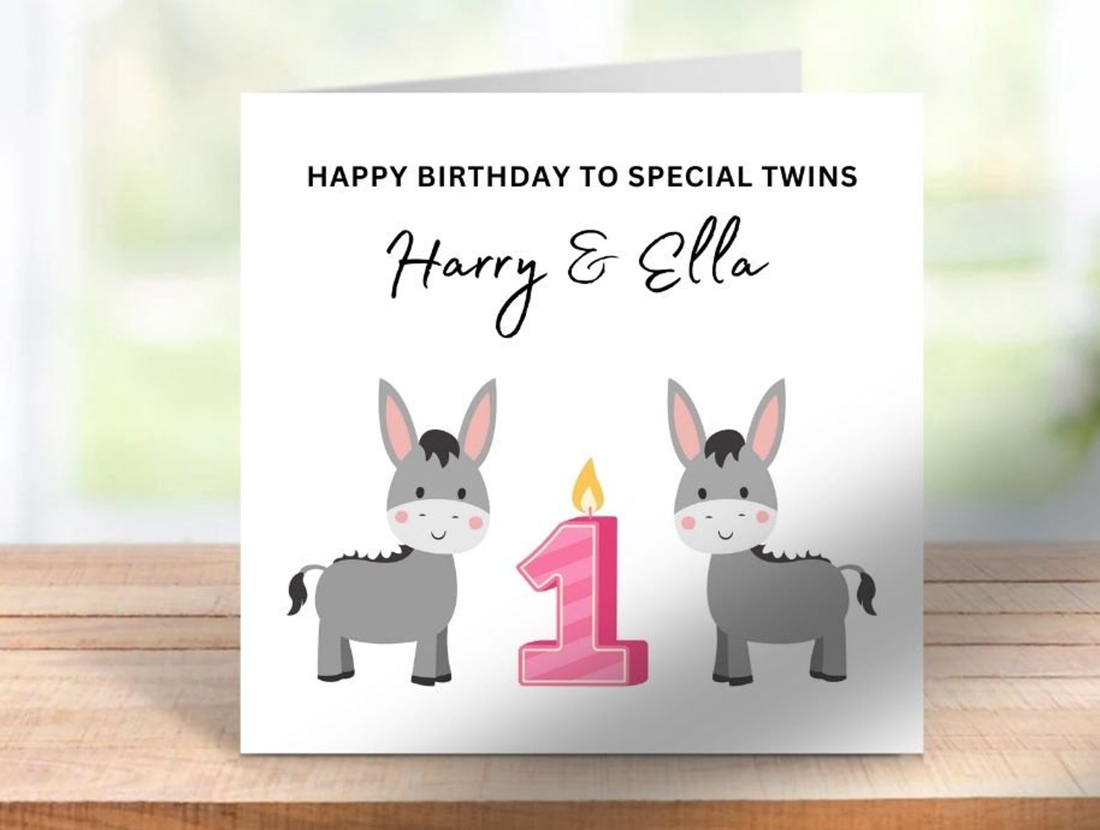 TWINS Birthday Card Personalised Twins Granddaughter Grandson - Etsy