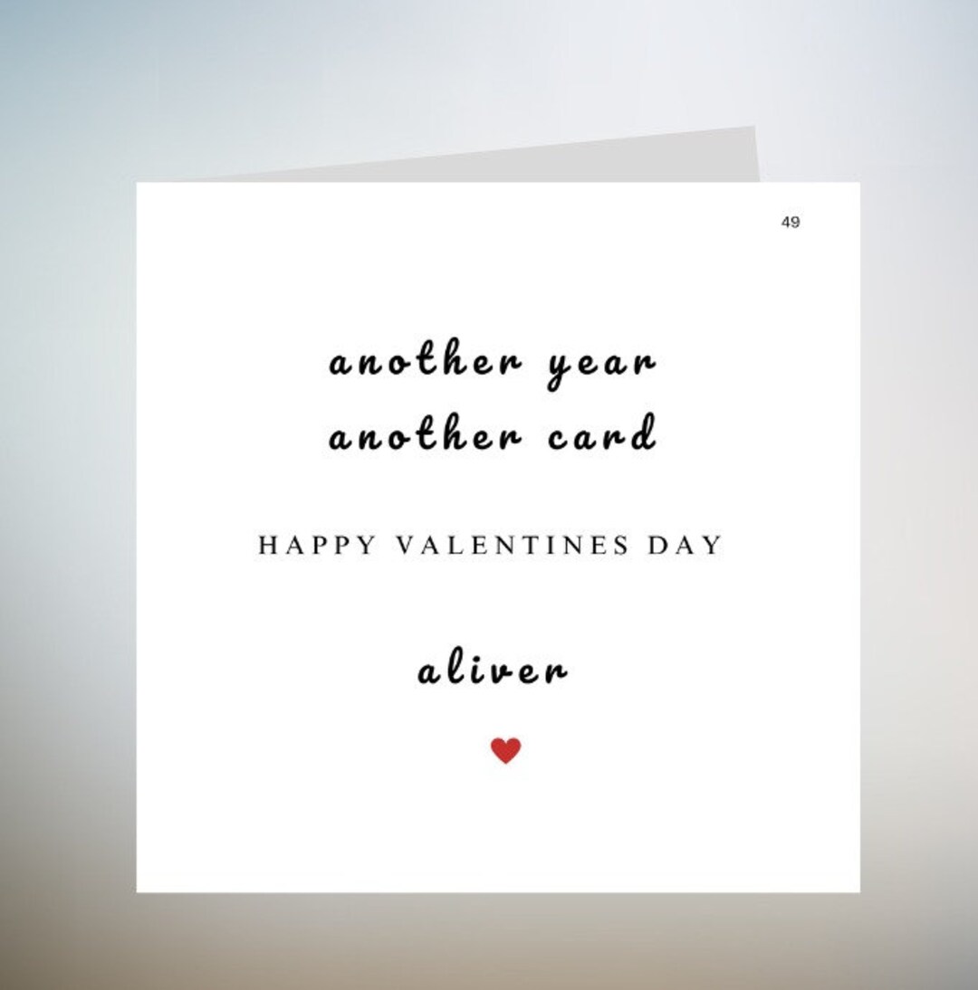 Personalised Valentines Day Card for Boyfriend, Husband Valentines Day ...
