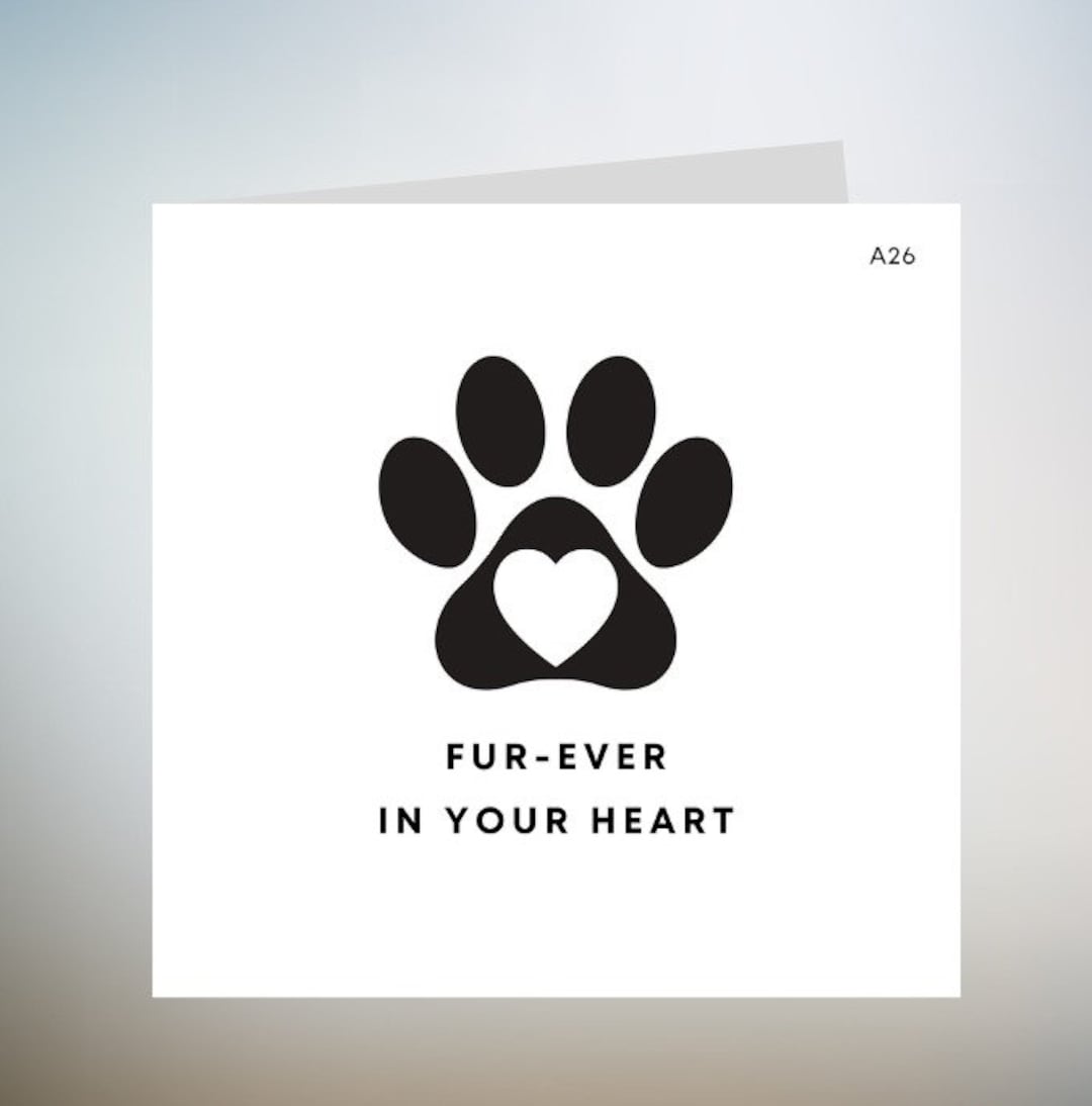 Personalised Paw Print Card | Card | Dog Card | Pet Sympathy Card | Dog ...