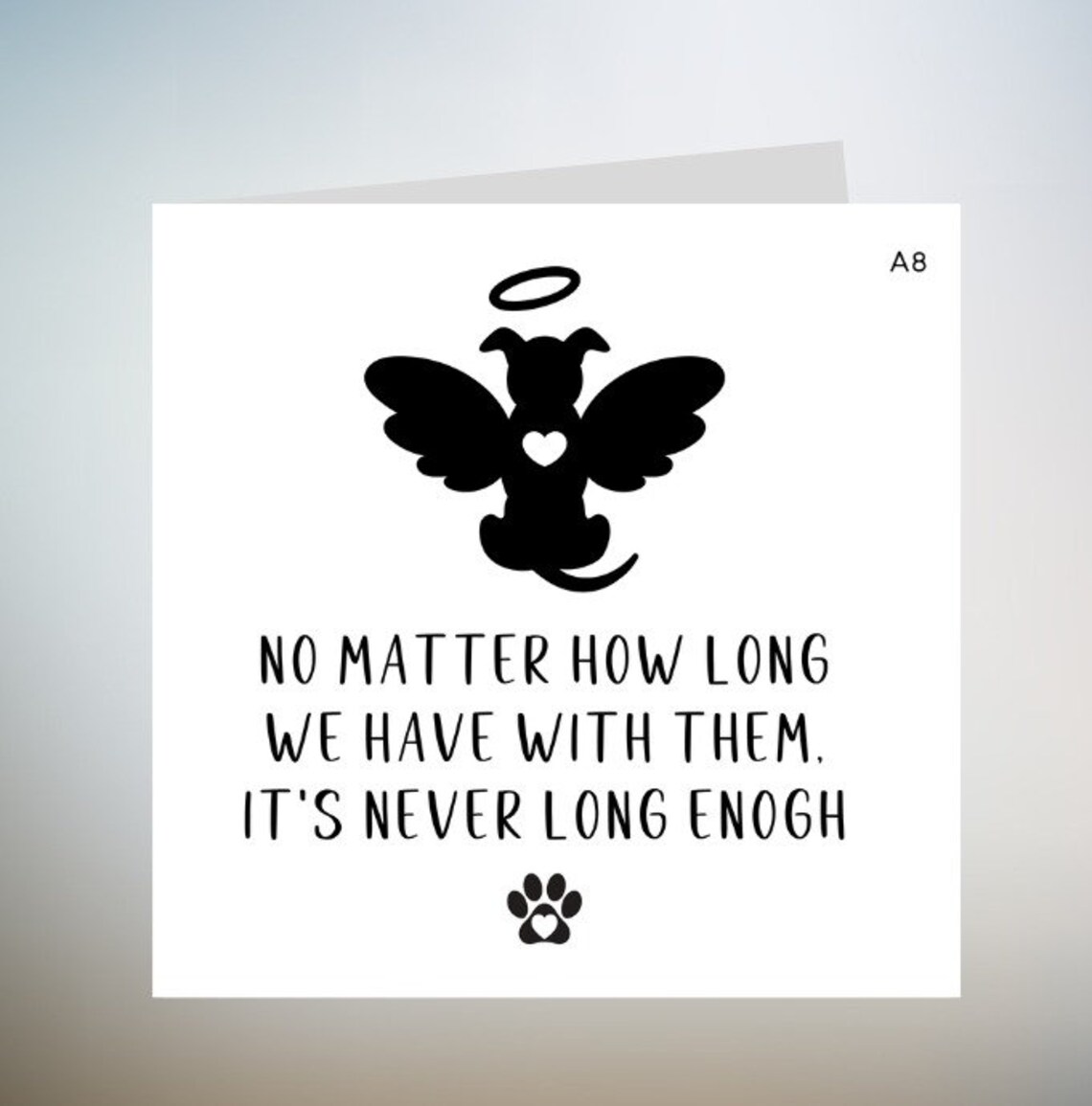 Pet Loss Card, Sorry for Your Loss Card, Keepsake Card 6x6 - Etsy