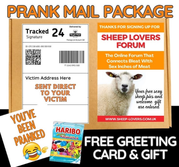 Victims Memes Prank Mail Package SHEEP LOVER FORM Sent Directly To