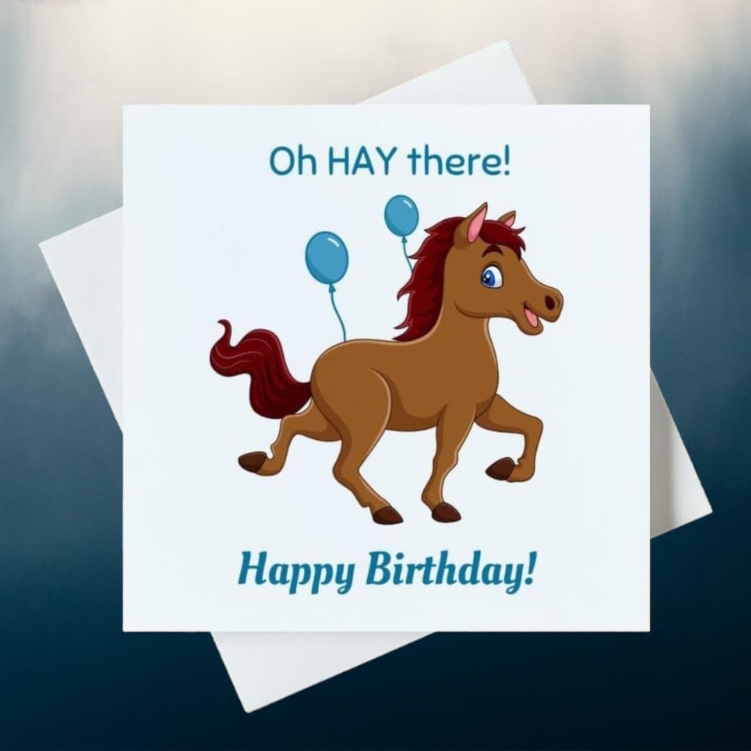 Horse Happy Birthday Card Greetings Card Horse Lover Pony - Etsy
