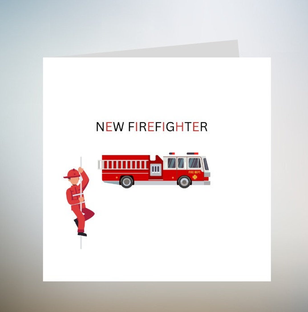 Personalised New Firefighter Card - Personalised New Firefighter Gifts ...