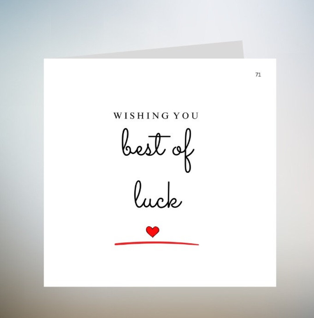 New Chapter Good Luck Card, University Good Luck Card, Simple New Job ...
