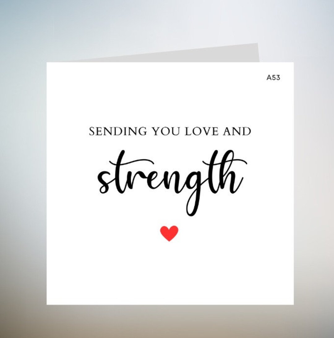 Thinking of You Card, Sending You Love and Strength Card, Positive Card ...