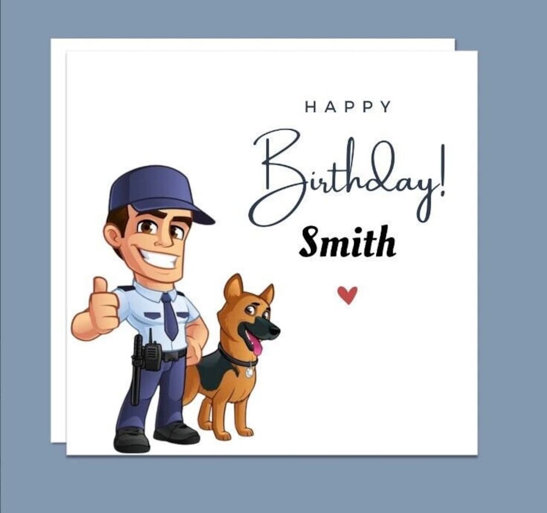 Happy Birthday Future Police Officer, Police Officer Personalised Card ...