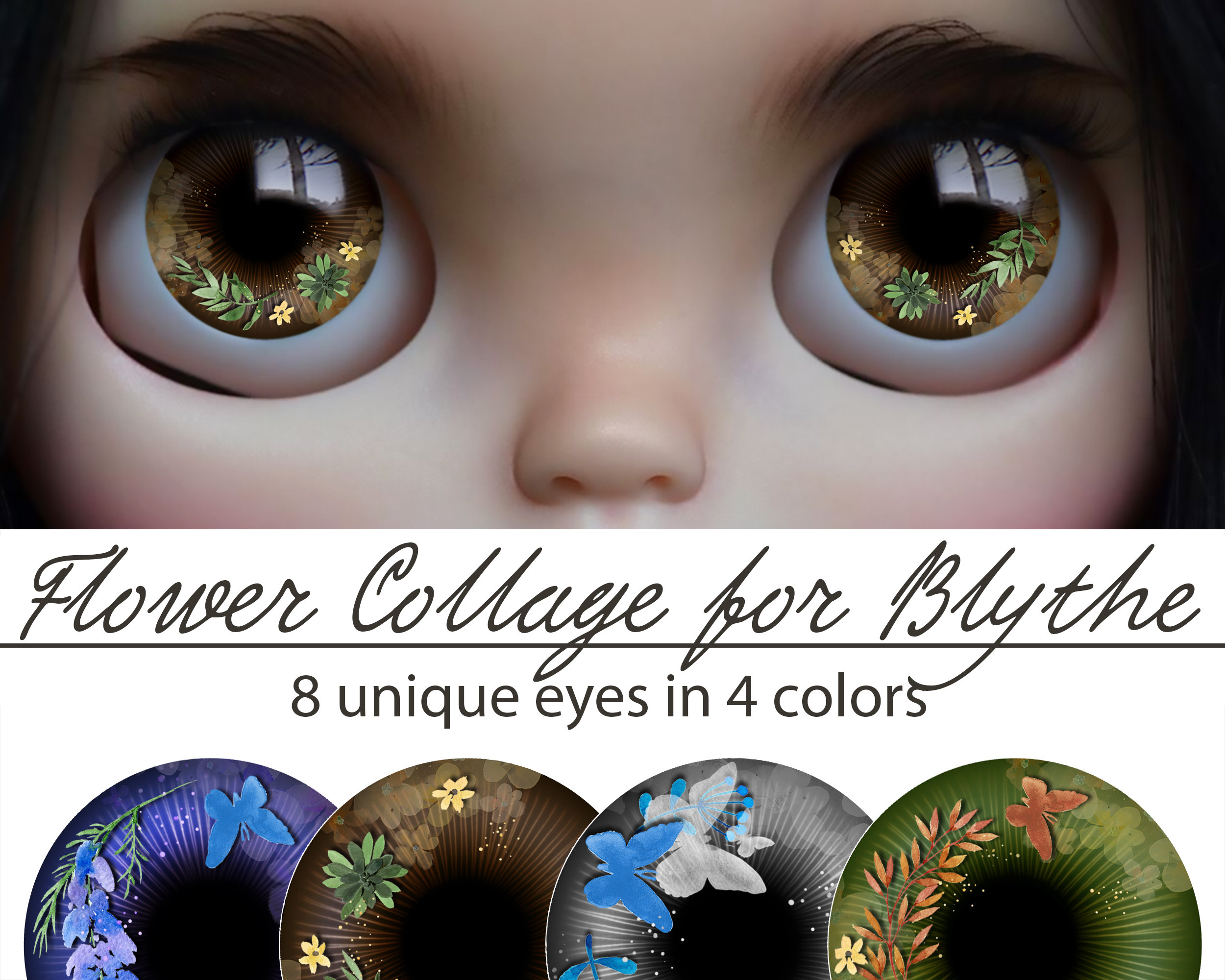 14 Mm 3D Eyes, Digital Blythe Eyes, Realistic Doll Eyes Pattern - Etsy
