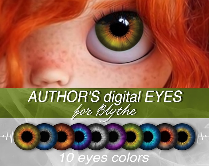 Nr.17 Set 4in1 Eye Chips for Custom Blythe Dolls - 14mm With Realistic ...
