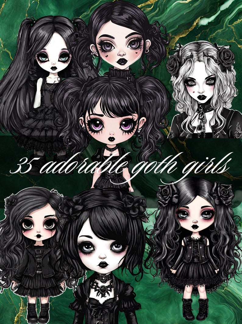 Goth Girl Clipart - 35 Adorable Goth Girl Png’s With High Quality ...