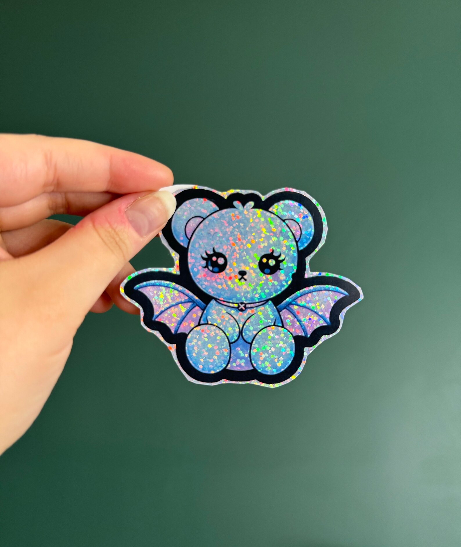 Sparkly Witch Themed Sticker 2 - Batbear - Gorgeous Holographic Witch ...