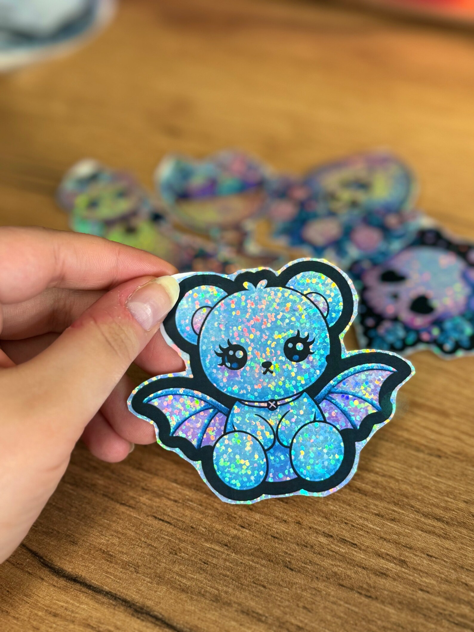 Sparkly Witch Themed Sticker 2 - Batbear - Gorgeous Holographic Witch ...