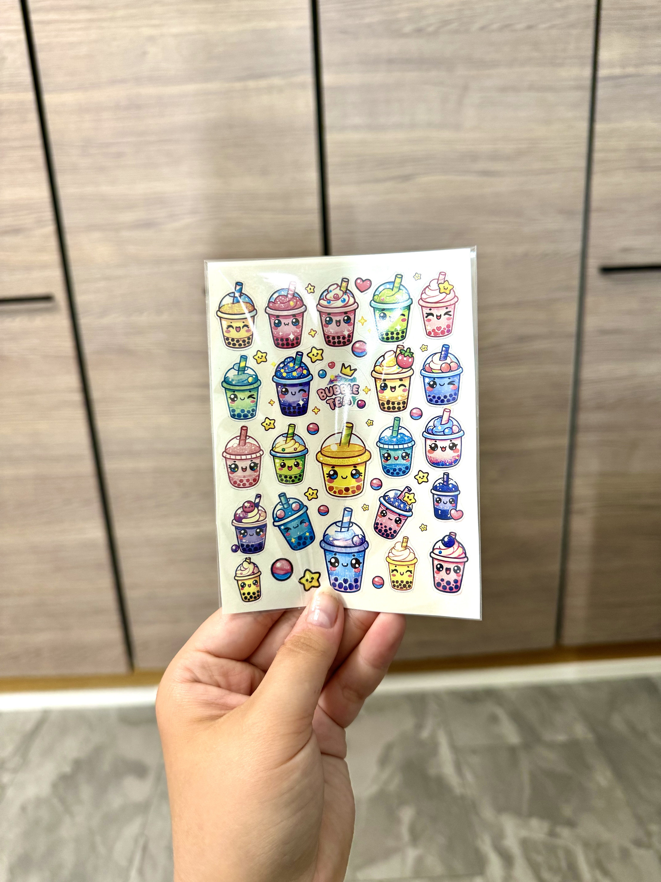 Bubble Tea Stickers Super Cute Colorful Bubble Tea Sticker Sheet With ...