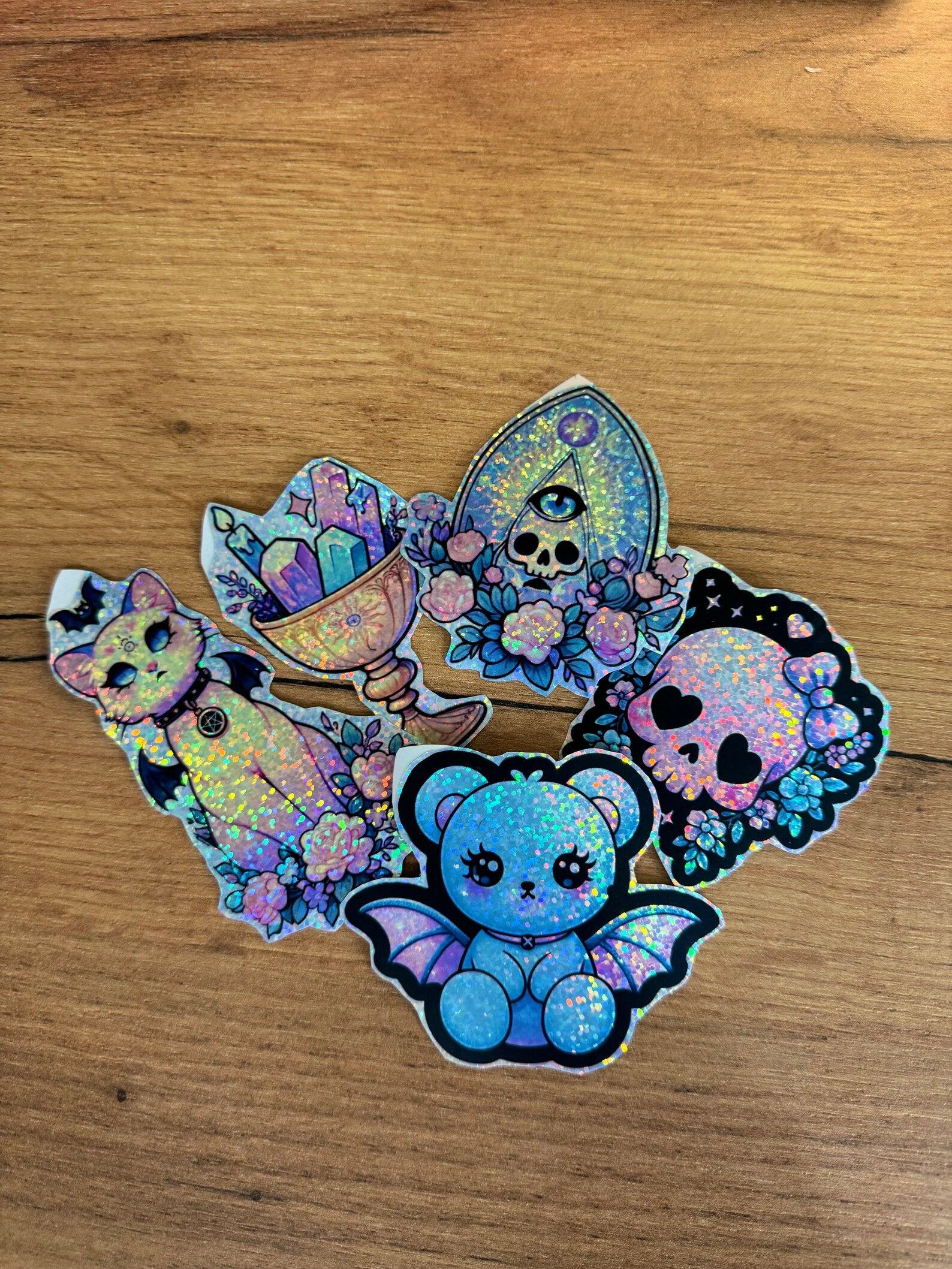 Sparkly Witch Themed Sticker 2 - Batbear - Gorgeous Holographic Witch ...