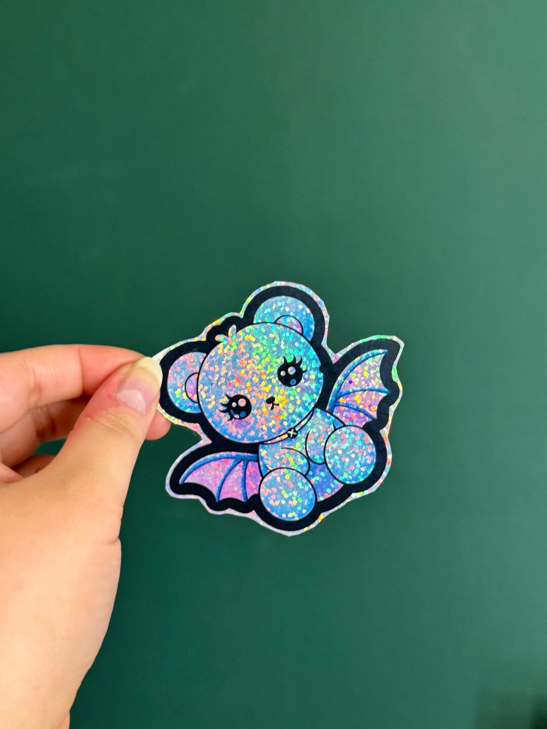 Sparkly Witch Themed Sticker 2 Batbear Gorgeous Holographic Witch ...