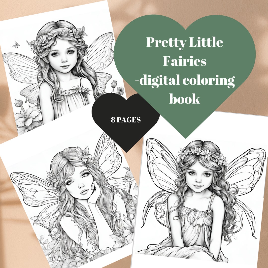 Fairy Coloring Pages - Pretty Little Fairies - 8 High Quality Coloring ...