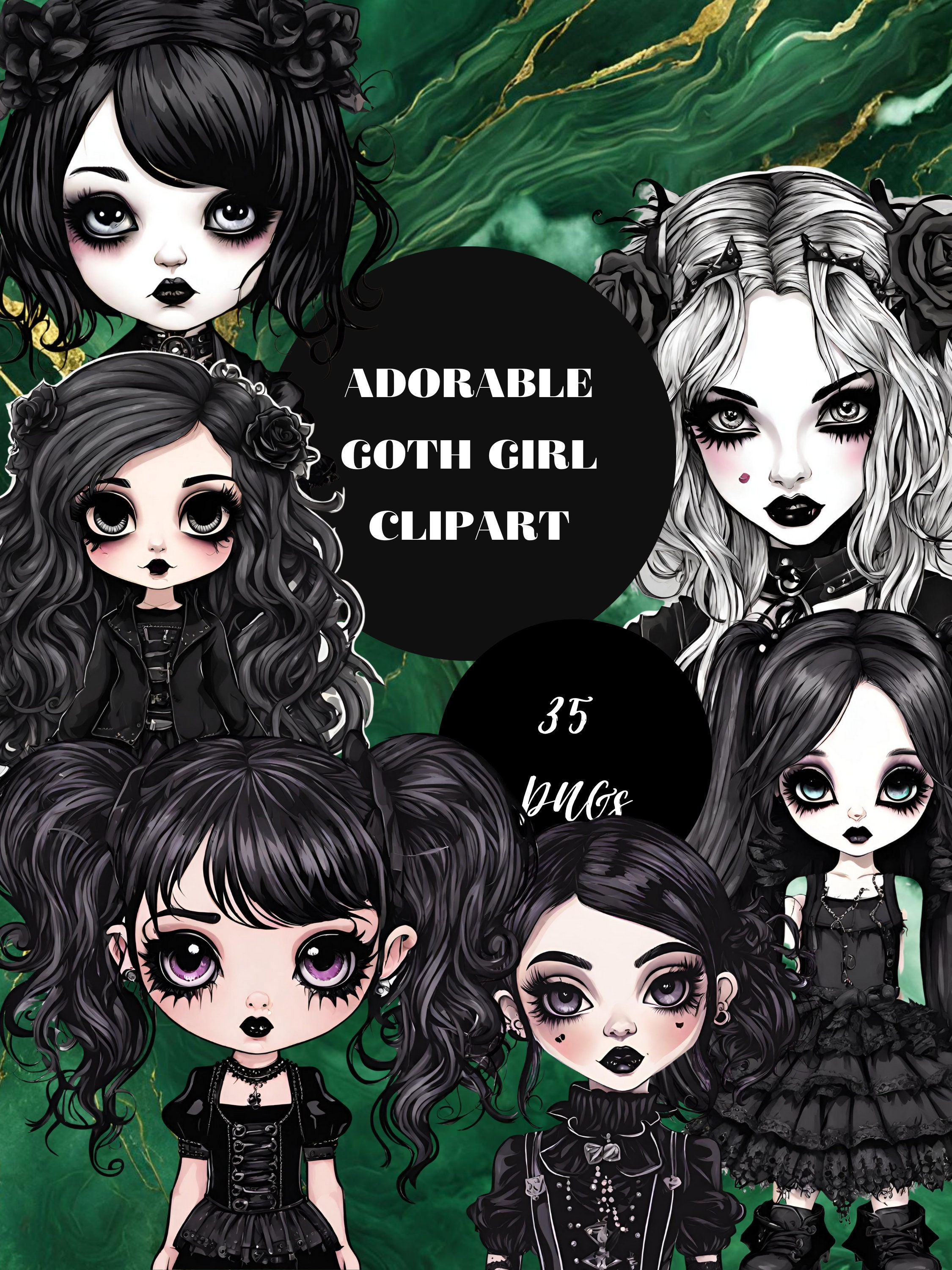 Goth Girl Clipart - 35 Adorable Goth Girl Png’s With High Quality ...