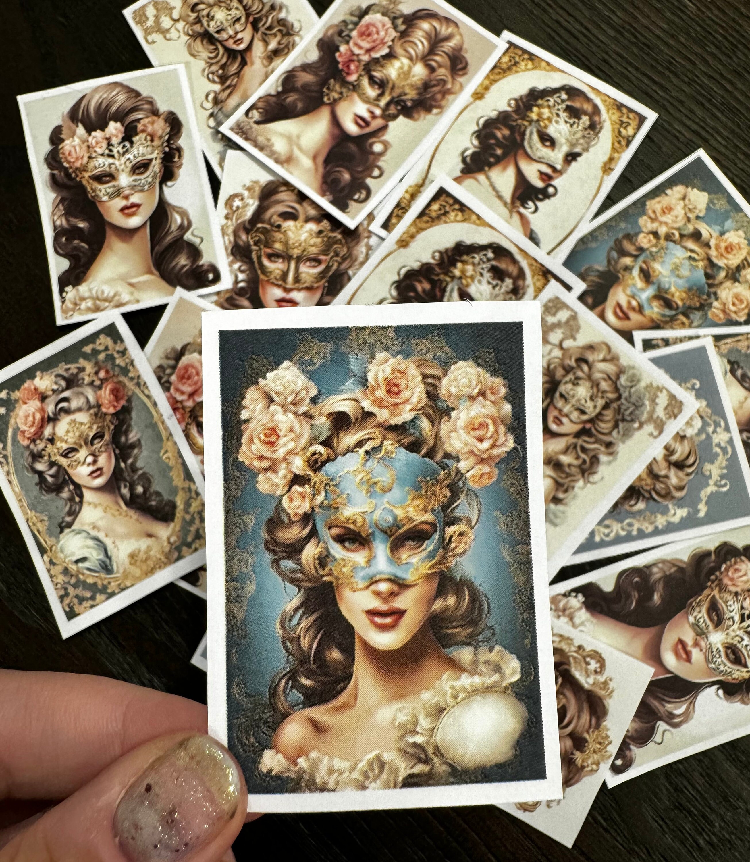Masquerade Woman Stickers - Vintage Woman Stickers - 16 Pcs - Etsy