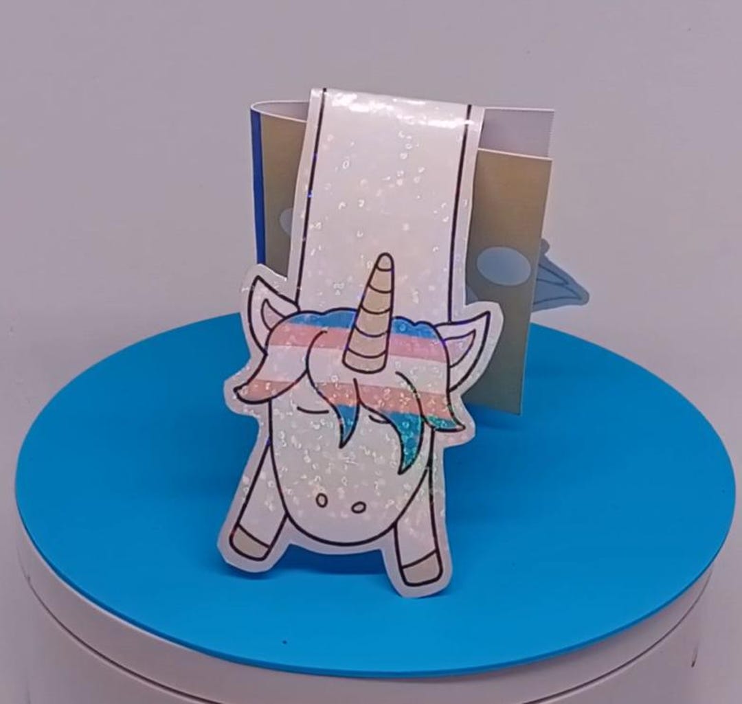 Trans Flag Unicorn Magnet Pride Unicorn Bookmark for Transgender Magnet ...
