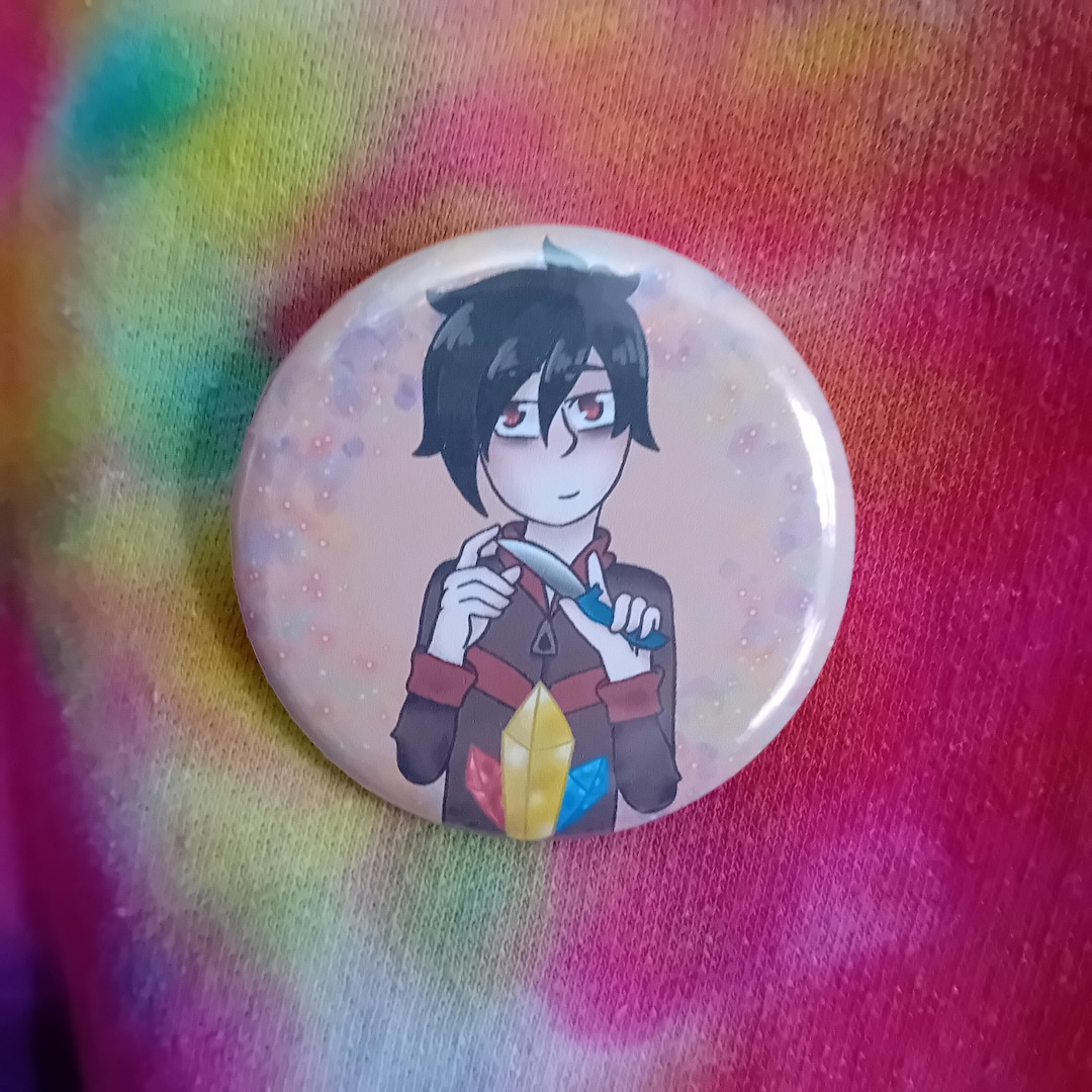 Anime Button Safety Pin Anime Character Badge - Etsy