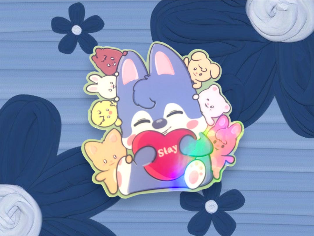 Wolfchan OT8 Skzoo Holographic Vinyl Sticker - Laptop Decal - Etsy