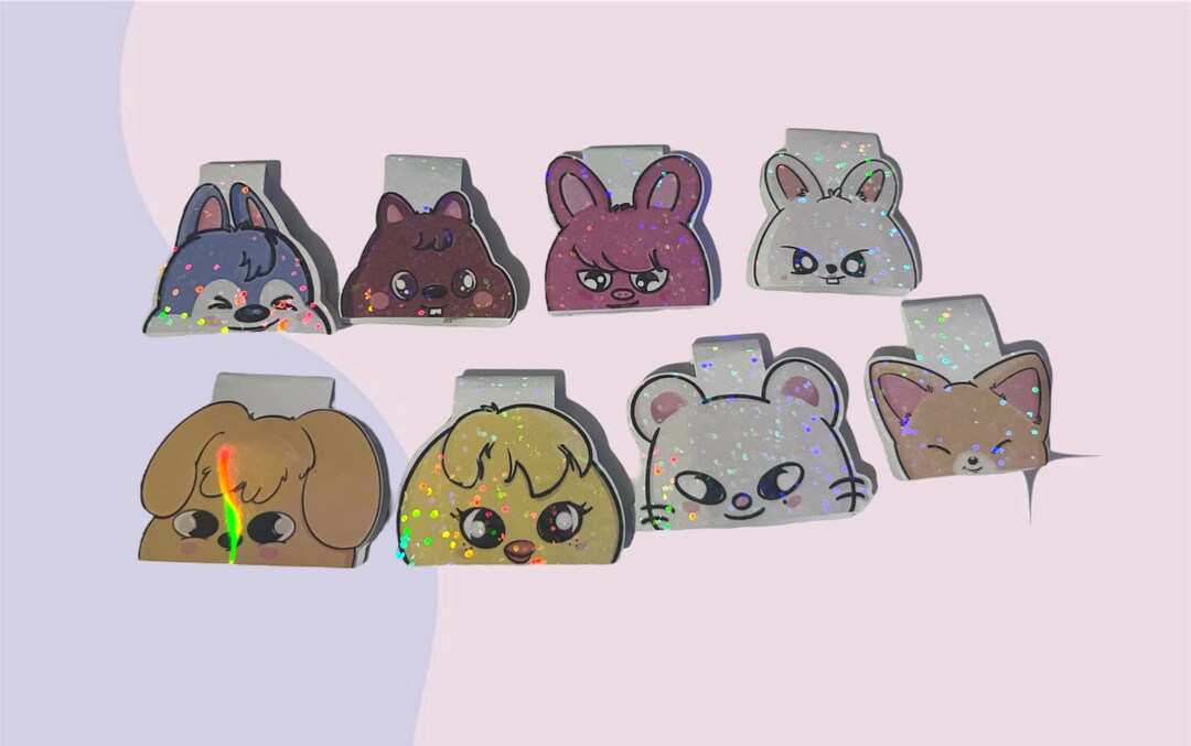 SKZOO Inspired Holographic Peekaboo Magnetic Bookmark 3 OT8 SKZOO ...