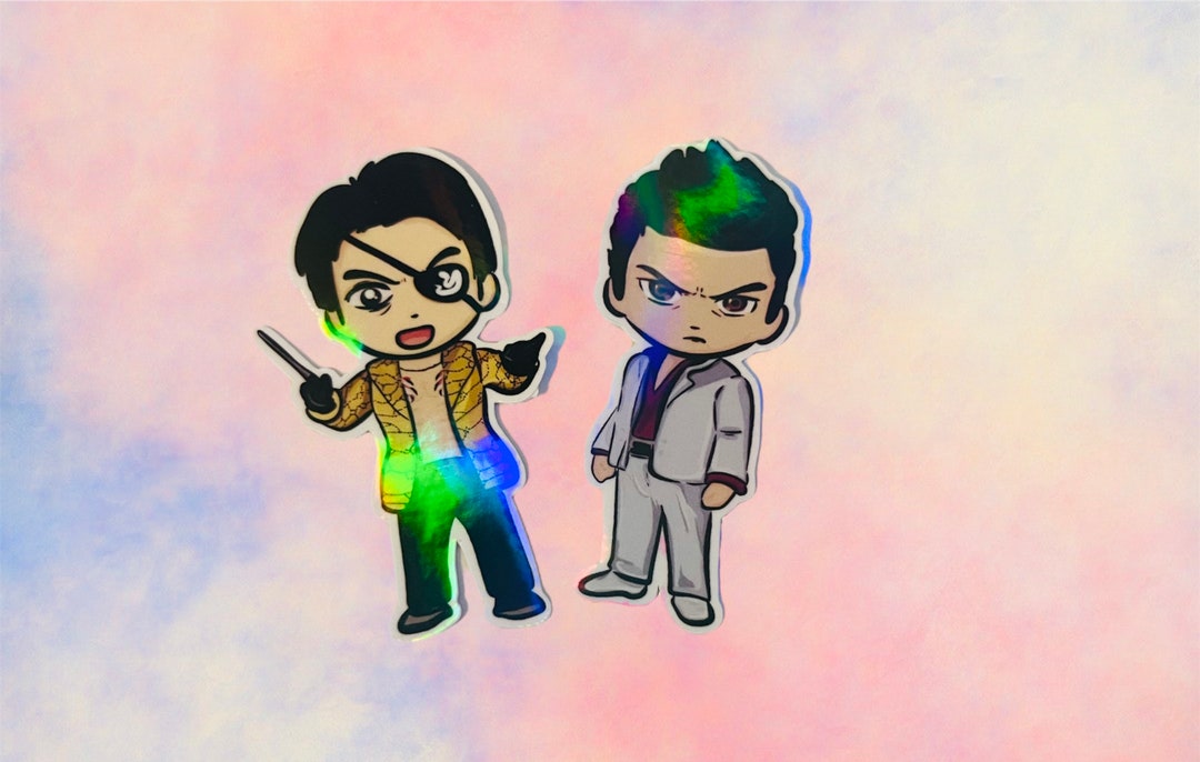 Yakuza Inspired Chibi Kiriyu Kazuma and Goro Majima Holographic Vinyl ...