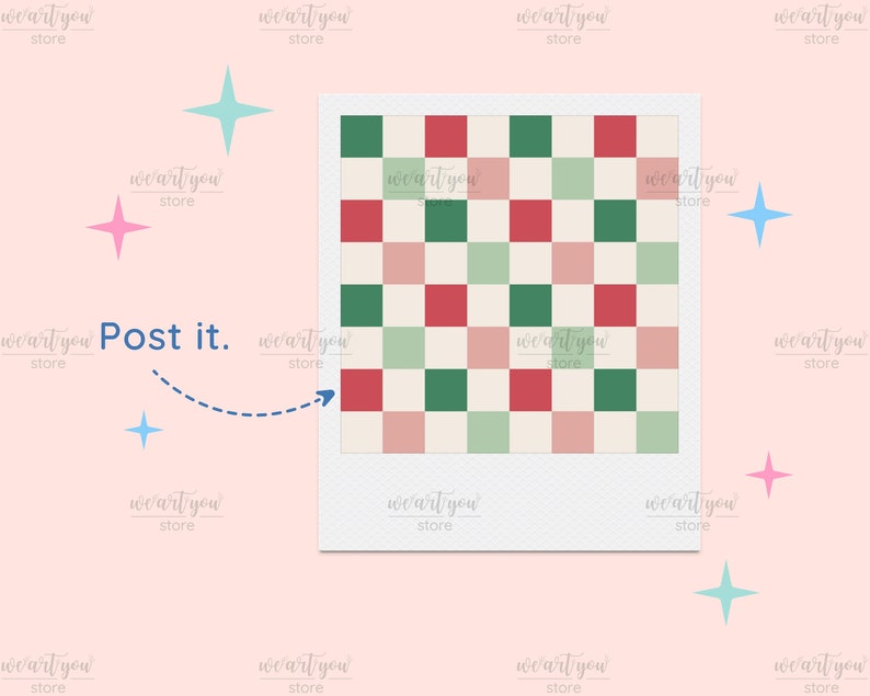 Muted Christmas Checkered Seamless Pattern, Muted Red Green Checkered ...