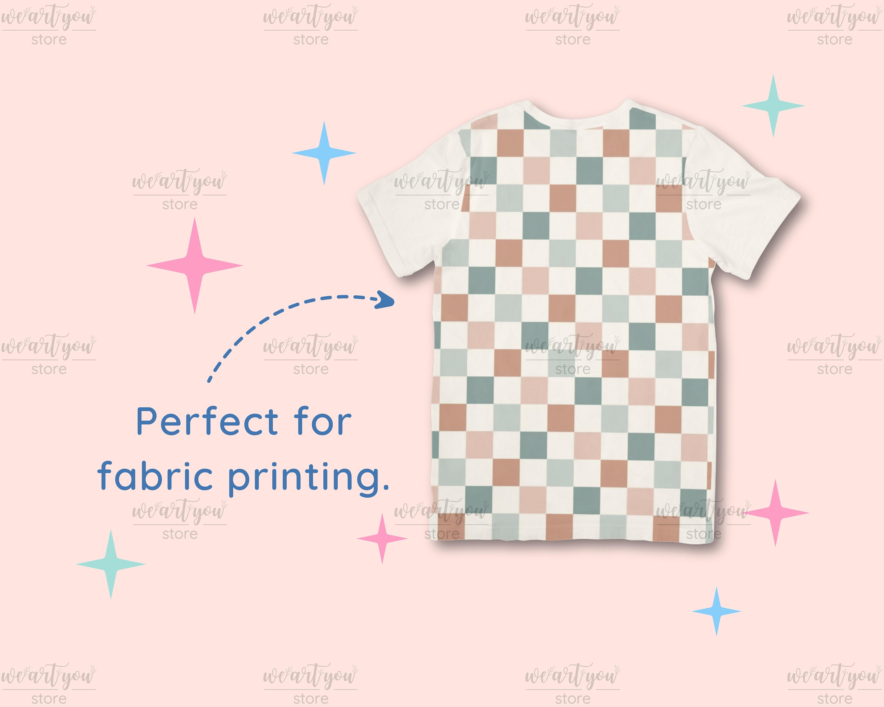 Neutral Checkered Seamless Pattern Boho Checkered Seamless Digital ...