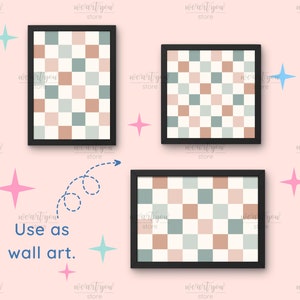 Neutral Checkered Seamless Pattern Boho Checkered Seamless Digital ...