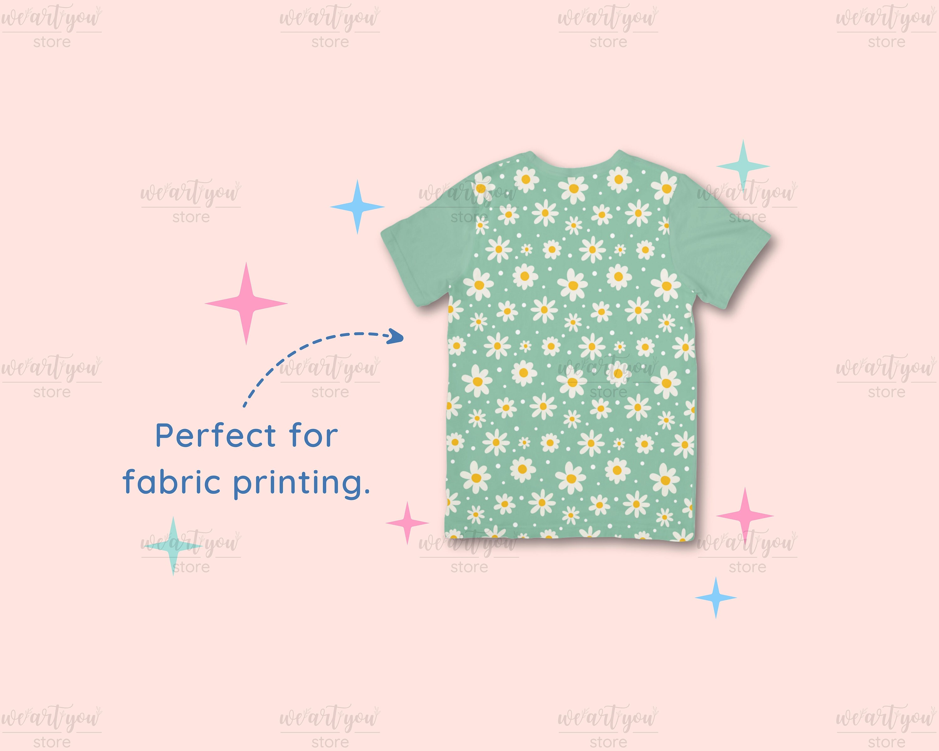 Groovy Daisy Pattern, Retro Daisies Flower, Daisy Seamless Fabric ...