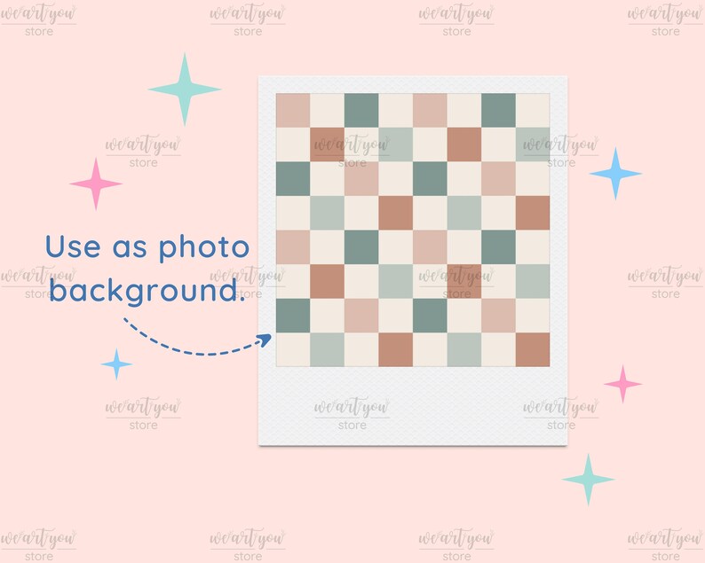 Neutral Checkered Seamless Pattern Boho Checkered Seamless Digital ...