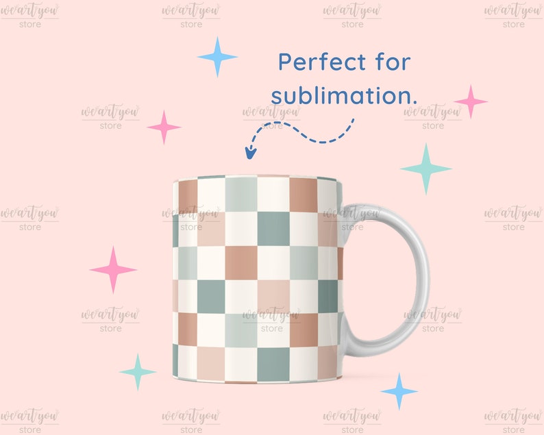 Neutral Checkered Seamless Pattern Boho Checkered Seamless Digital ...