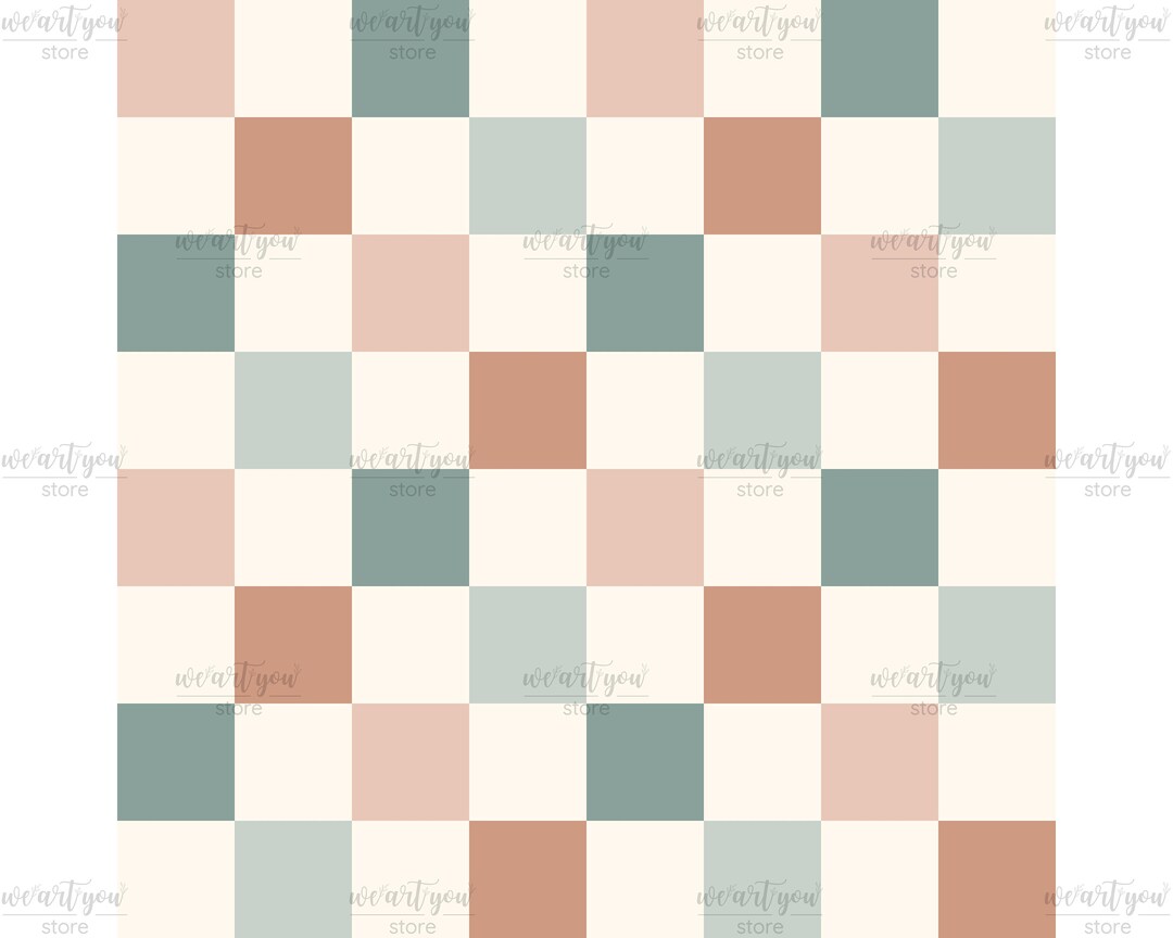 Neutral Checkered Seamless Pattern Boho Checkered Seamless Digital ...