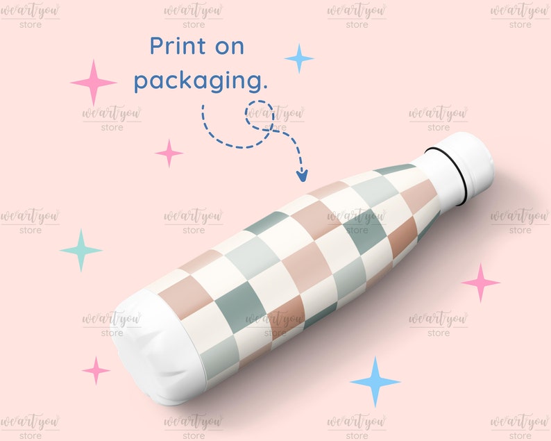 Neutral Checkered Seamless Pattern Boho Checkered Seamless Digital ...