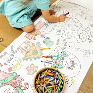 Christmas Giant Coloring and Activity Roll for Kids Coloring Poster ...